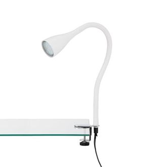 Briloner Leuchten 2762-016P Spot, Lampe de Bureau Pince LED, liseuse, Flexible, M&eacute;tal, GU10, 3 W, Blanc