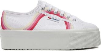 Superga Sneakers aus Stoff Round Stripes 2790 S4128TW Weiß