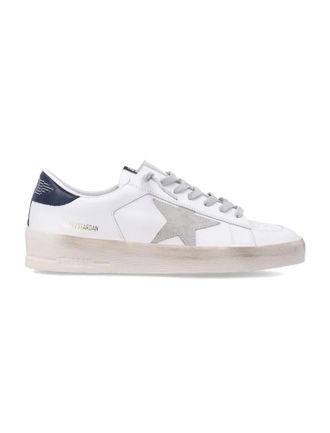 Golden Goose Low-Top Sneaker - Stardan Vintage Leather Sneakers With Distressed S - Gr. 44 (EU) - in Wei&szlig; - f&uuml;r Damen