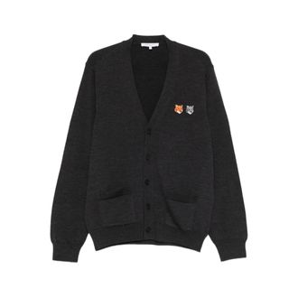 Maison Kitsun&eacute; Herren, Strickwaren, Grau, LGr&ouml;&szlig;e
