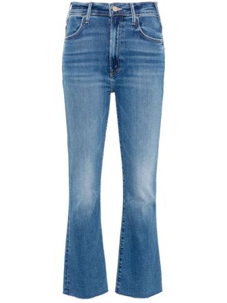 Mother jean The Hustler Ankle Fray à coupe évasée - Bleu