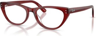 Ray-Ban Femme, Accessoires, Rouge, Taille: 54 MM Rx5449D Optical Frame