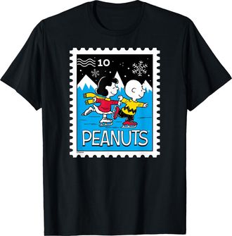 Peanuts Lucy und Charlie Winterstempel T-Shirt