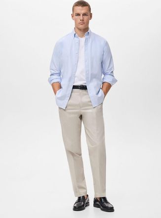 Mango Chemise 100 % coton Oxford bleu ciel - Homme - XXL - MANGO MAN