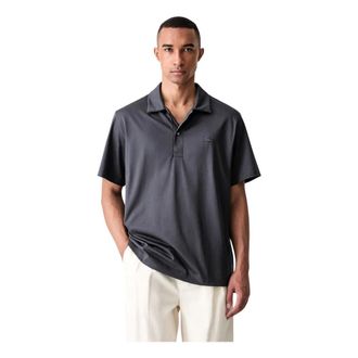 Lacoste Polo Col Ouvert Paris Classique Brod&eacute; - Homme - Tops - Gris - Taille: 2XL