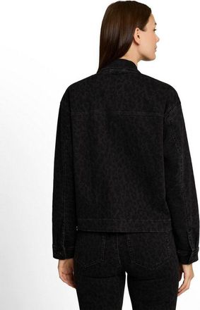 Tom Tailor Jeansjacke Regular im Leo-Look / hemdkragen mit Knopfleiste