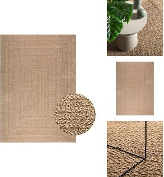 vidaXL Tapis 160x230 cm aspect jute int&eacute;rieur et ext&eacute;rieur - Tapis Exterieur - Tapis Interieur - Tapis Jute - Tapis Rond - D&eacute;coration Int&eacute;rieure