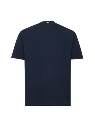 Herno Mens T-Shirt Superfine Cotton Stretch Blue T-Shirts And Polos