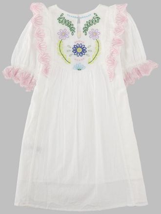 Bellerose Embroidered Cotton Dress - White