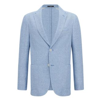 Boggi Milano Homme, Vestes, Bleu, Taille: L Veste B-Jersey en Lin et Coton