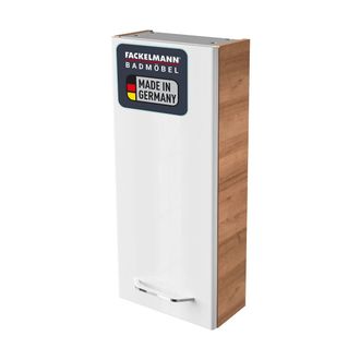 Fackelmann Hängeschrank Milano/Badschrank mit Soft-Close-System/Maße (B x H x T): ca. 30 x 68 x 15 cm/Schrank fürs Bad mit 1 Tür/Türanschlag frei wählbar/Korpus: