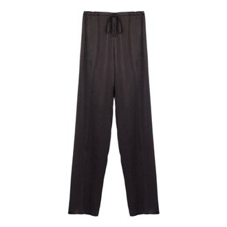 Semicouture Femme, Pantalons, Brun, Taille: 40 FR Pantalon &Eacute;lastiqu&eacute; &agrave; Cordon de Serrage