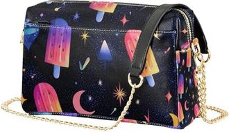 Mnsruu Sacs à bandoulière pour femme, sac à main en cuir motif pastèque et lune