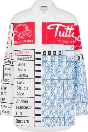 Moschino Homme, Chemises, Multicolore, Taille: S Chemise en popeline de coton imprim&eacute;e