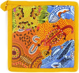 Excelsa Aboriginal Topflappen, 20 x 20 cm, Futter 100% Baumwolle, Füllung aus Polyester