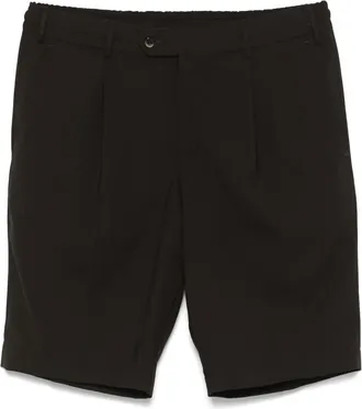 Pantaloni Torino bermuda en laine vierge - Marron