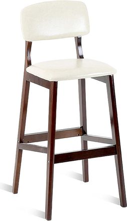 Generic Barhocker in Tresenh&ouml;he, Tresenhocker aus PU-Leder mit R&uuml;cken- und Fu&szlig;st&uuml;tze, K&uuml;cheninsel-Fr&uuml;hst&uuml;cksbarst&uuml;hle, Holzrahmen, 136 kg