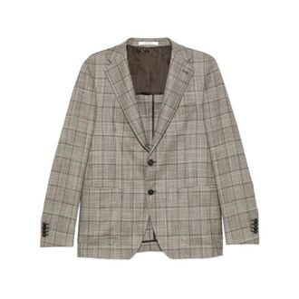 Tagliatore Shadow Check Tweed Jacket - - Jackets - Herren - Grau - M