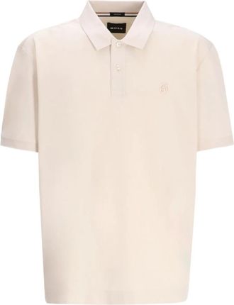 BOSS polo &agrave; motif monogramm&eacute; - Tons neutres