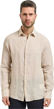 Bugatti Homme, Chemises, Beige, Taille: 3XL Linen Shirt