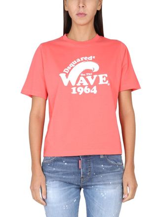 Dsquared2 Logo-Print Cotton T-Shirt - Pink