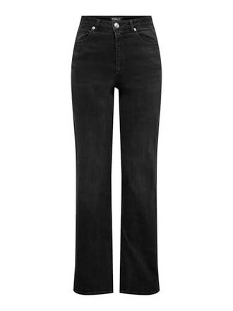 Only Onljuicy-Wauw Hw Wide DNM Gua006 Noos, Noir délavé, L / 34L