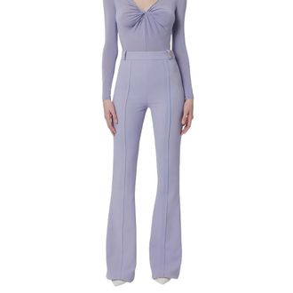 Elisabetta Franchi Femme, Pantalons, Violet, Taille: 42 FR Pantalone