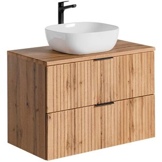 Comad Waschtisch 80cm Adriel mit 2 Schubladen, Eichenoptik