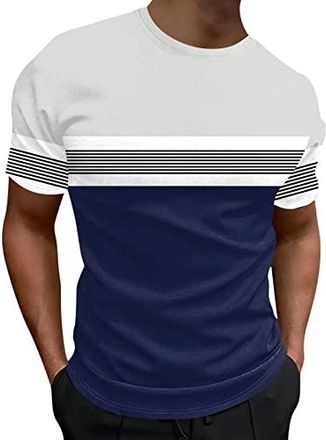 Generic T-shirt ray&eacute; pour homme - Haut de sport basique pour homme - Printemps et &eacute;t&eacute; - Loisirs - Sports de loisirs - Respirant - Confortable - Plage - Vent -