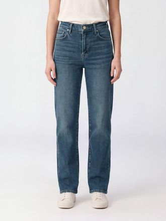 7 For All Mankind Stovepipe Straight Jeans mit hoher Taille aus Denim