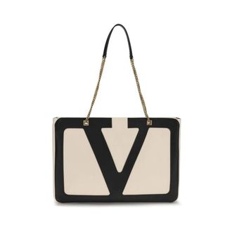 Valentino Garavani Femme, Sacs, Beige, Taille: ONE Size Grand sac port&eacute; &eacute;paule Viva Superstar