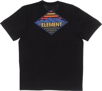 Element Schwarzes Herren Tee mit Logo-Print - - Tops - Herren - Schwarzk - XL