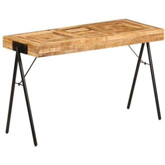 vidaXL Schreibtisch Massivholz Mango 118 x 50 x 75 cm Vidaxl