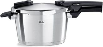 FISSLER Vitaquick Premium/Schnellkochtopf (4,5 L, Ø 22 cm) Edelstahl-Dampfkochtopf, 2-Garstufen, Made in Germany - Induktion