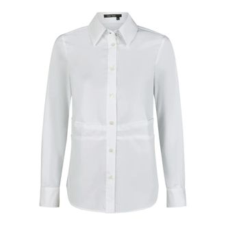 Marc Aurel Figurbetontes Popeline-Hemd mit Taillenabn&auml;hern - - Blouses & Shirts - Damen - Wei&szlig; - XL