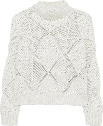Antonelli Open-knit Sequin-embellished Sweater
