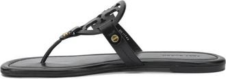Tory Burch Femme, Chaussures, Noir, Taille: 39 EU Sandales Tongs Miller avec Logo M&eacute;tal