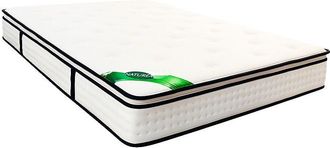 Vente-Unique Matratze 140 x 190 cm, 7-Zonen-Taschenfederkernmatratze mit integriertem Topper und Bambusbezug, H&ouml;he 26 cm - MIREZA von NATUREA