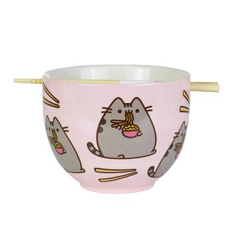 Enesco Pusheen by Our Name is Mud Ramen Sch&uuml;ssel und Essst&auml;bchen, 10,2 cm, Rosa