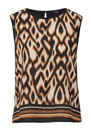 Comma Muskelshirt T-Shirt &Auml;rmelloses Blusenshirt mit All-over-Print