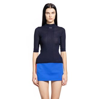 Miu Miu Ribbed-Knit Wool Top