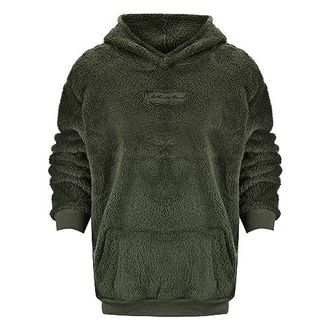 Generic Sweat Homme Sweat &agrave; Capuche Homme en Polaire Douce Confortable avec Design &eacute;Tiquette Lettr&eacute;E Et Poches Pratiques pour Tenue D&eacute;Contract&eacute;E Automnale