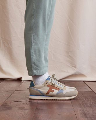 Faguo Baskets beige camel et bleu