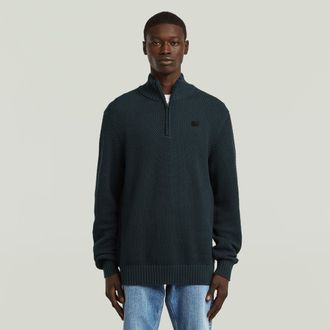 G-Star Stricktroyer mit Wabenstruktur - Dunkelblau - Herren