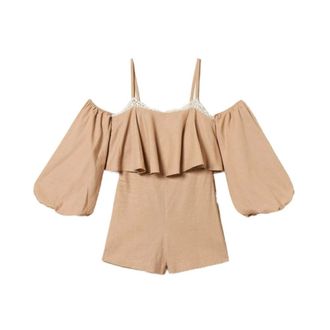 Twinset Damen, Jumpsuits & Playsuits, Beige, MGr&ouml;&szlig;e