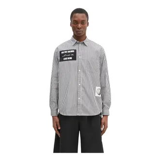 Undercover Gestreiftes Langarmhemd - - Shirts - Herren - Grau - XL