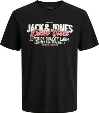 Jack & Jones Rundhalsshirt Jack&Jones T-Shirt XXL schwarz großer Logoprint