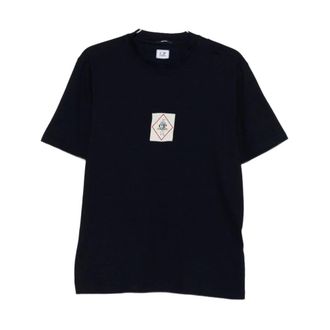 C.P. Company C.p. Company, Homme, Tops, Bleu, Taille: 2XL Jersey Short Sleeve T-Shirt