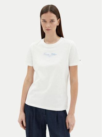 Tommy Hilfiger T-Shirt WW0WW45428 Wei&szlig; Regular Fit
