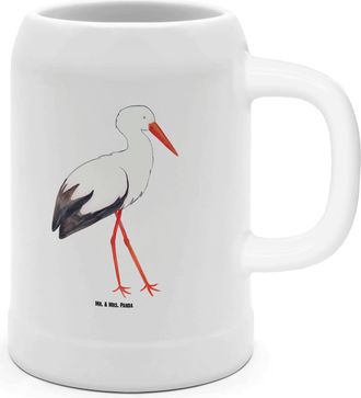 Mr. & Mrs. Panda Bierkrug Storch - Geschenk, Oktoberfest, Sommerfest, Mutter, Tonkrug, Schwangerschaft, Geburt, Störche, Baby, Mit Deckel, Lustige Sprüche, Krug